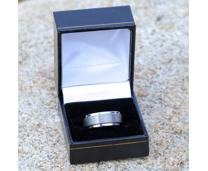 Tungsten Wedding Band Silver Tungsten Ring Tungsten | Etsy