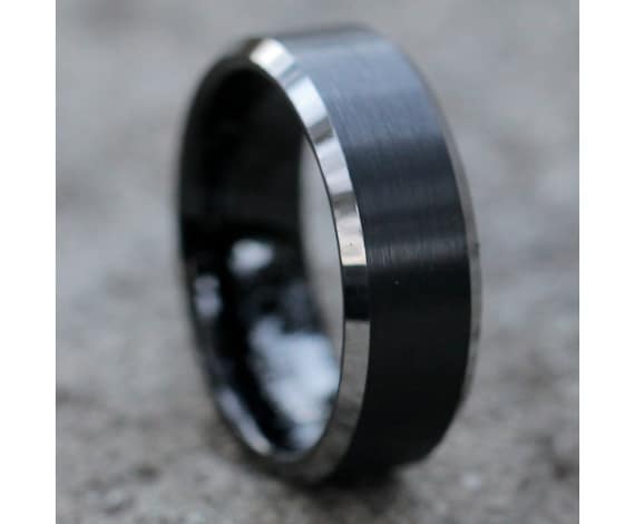 Etsy tungsten carbide ring store