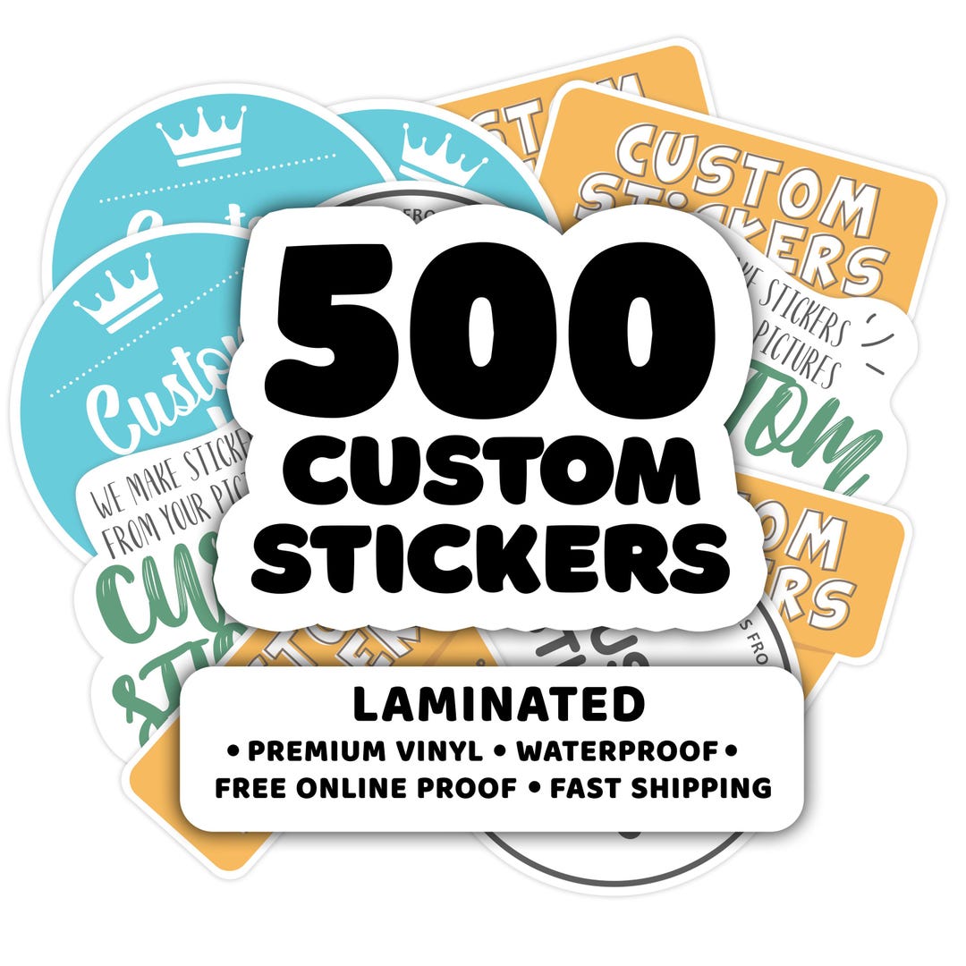 500+ Custom Die Cut Vinyl Stickers: Waterproof, Permanent Adhesive - Etsy