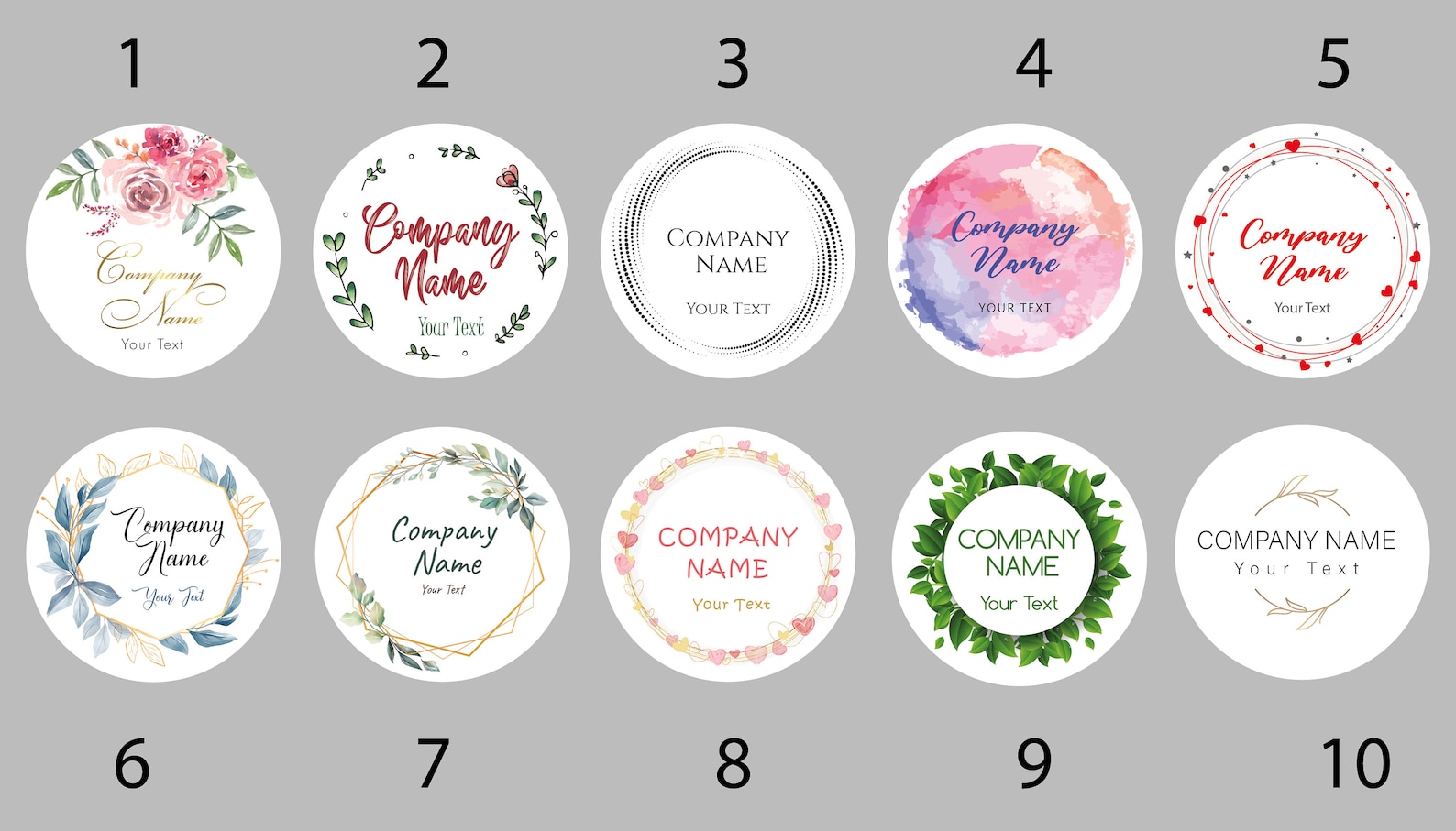 100 X Custom Roll Circle Labels. Your Own Design is Printed 100 Bulk ...