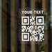Custom QR Code Vinyl Clear Decal / Storefront Window Decal Sticker ...