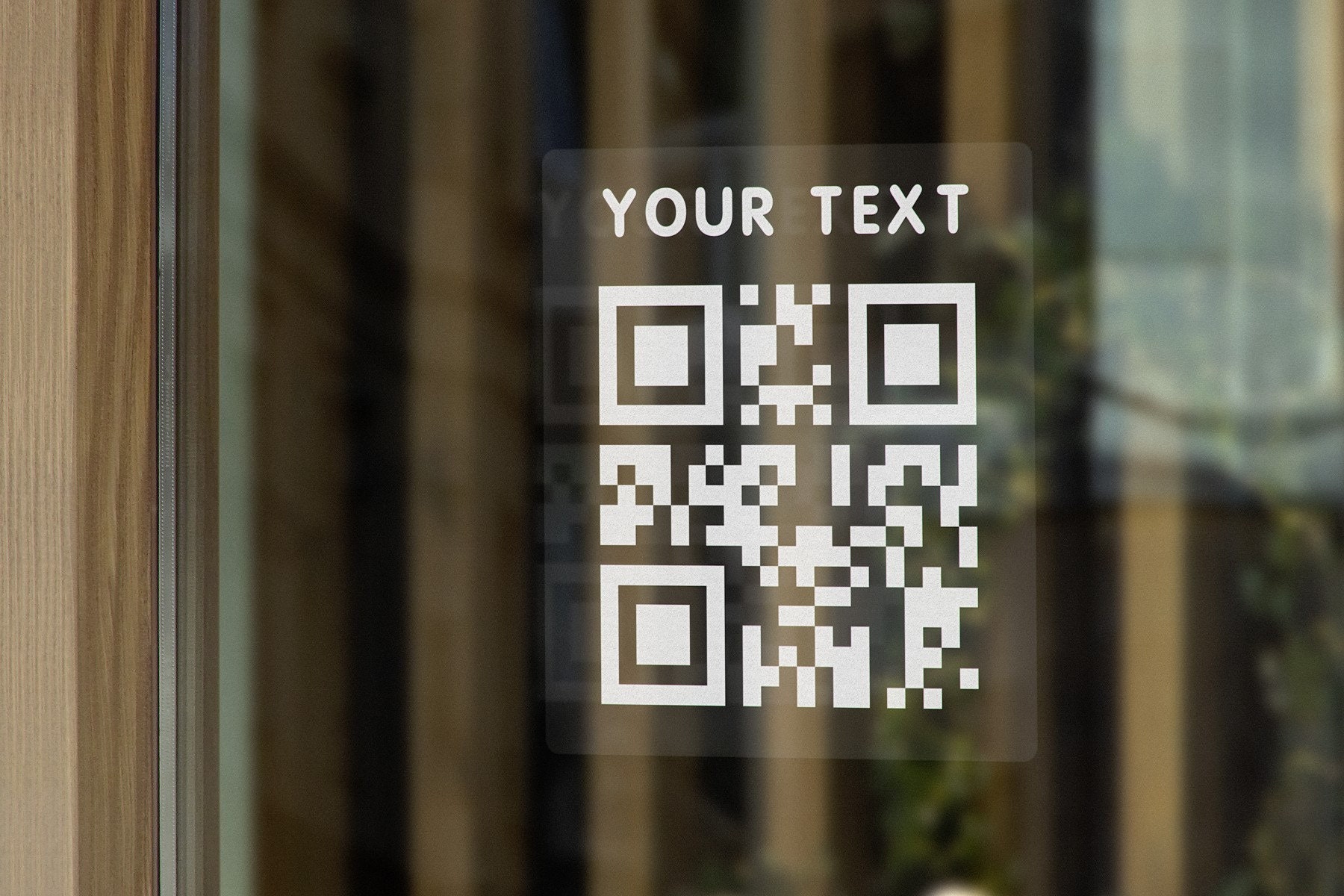 Custom QR Code Vinyl Clear Decal / Storefront Window Decal Sticker ...