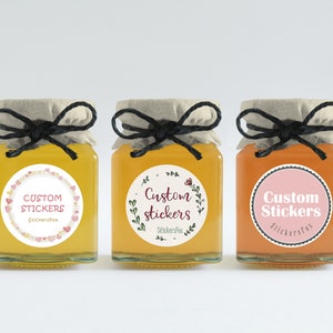 100 X Custom Roll Circle Labels. Your Own Design is Printed 100+ Bulk ...