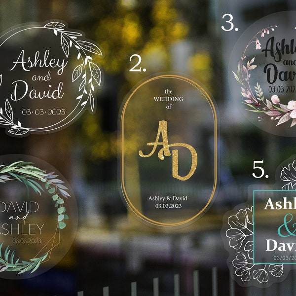 Custom Clear Wedding Sticker - Etsy