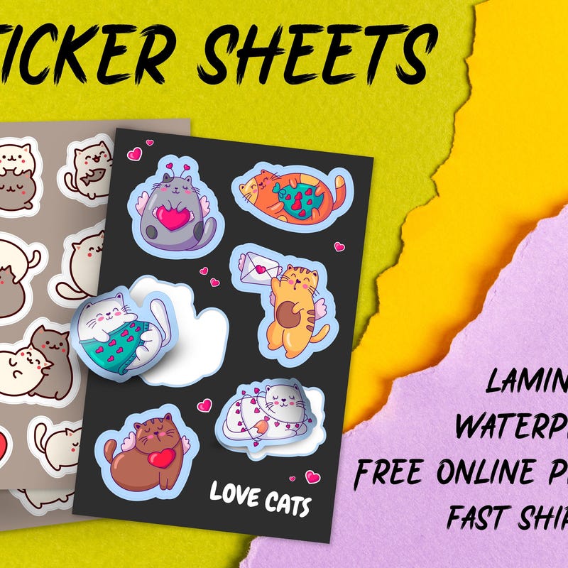 Kiss Cut Stickers Logo - Etsy