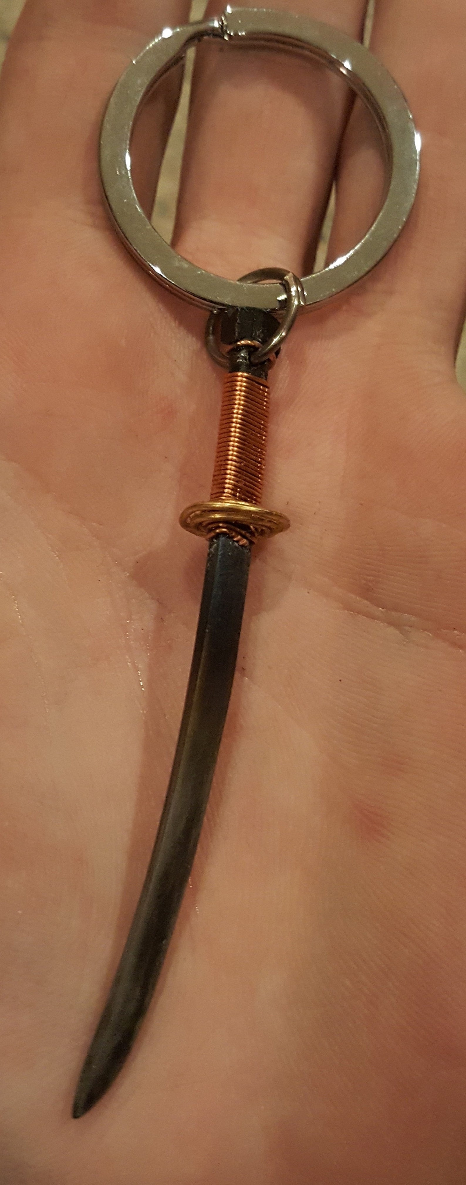 Nail Katana Sword Keychain (hand Forged) - Etsy