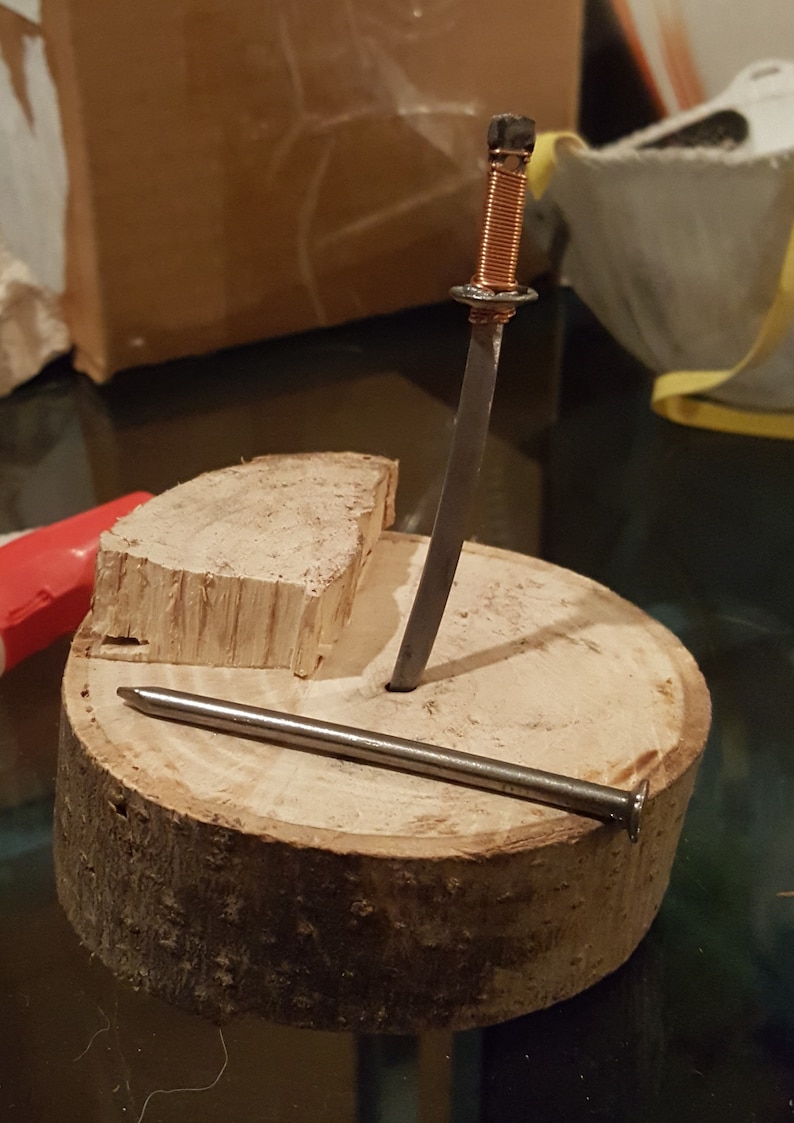 Nail Katana Sword Keychain (hand Forged) - Etsy