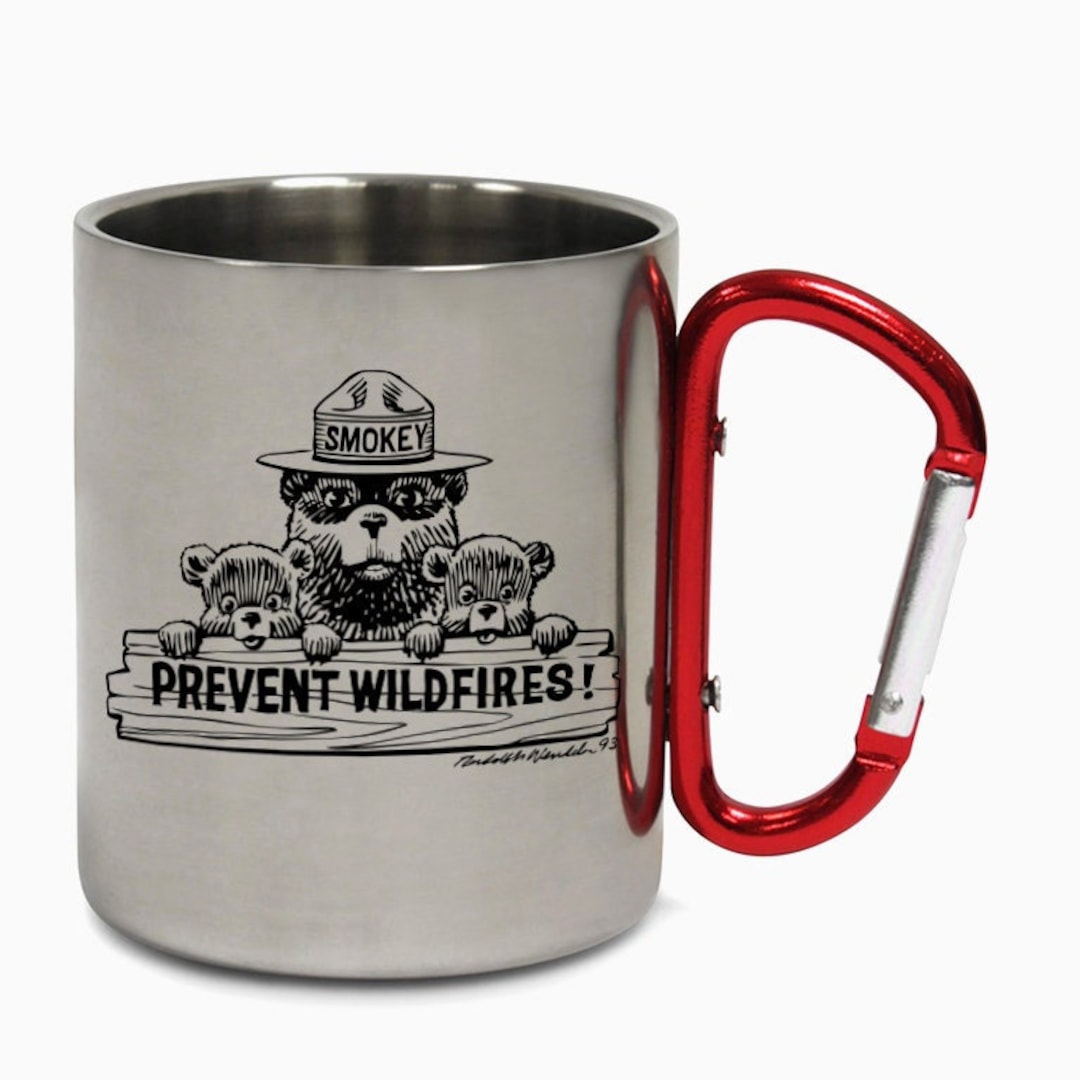 Smokey Bear Travel Mug, Camping Mug, Coffee Cup, National Park Gift ...