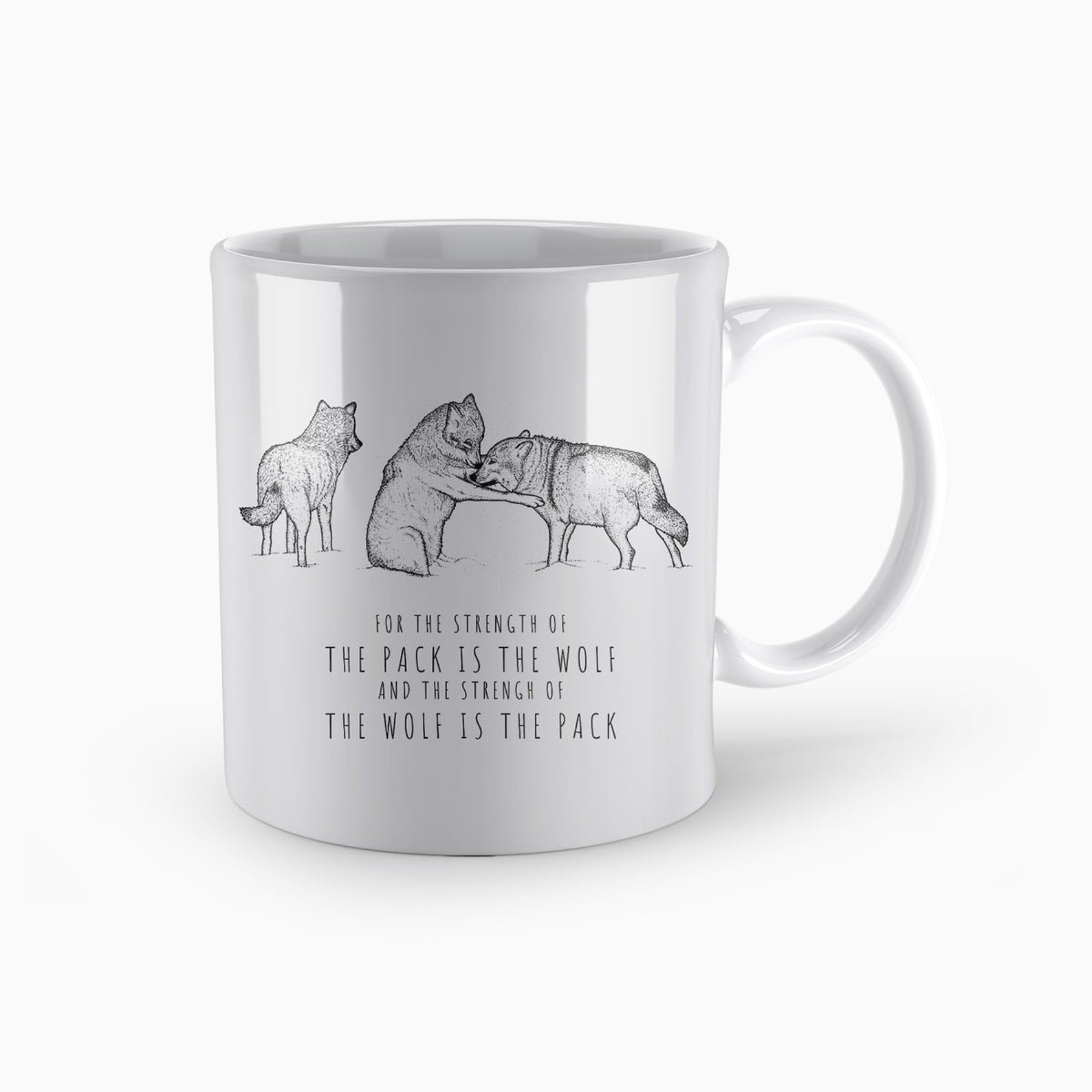 Wolf Pack Quote Howling Howl Wolf Dog Arctic Winter Snow Stipple Art ...