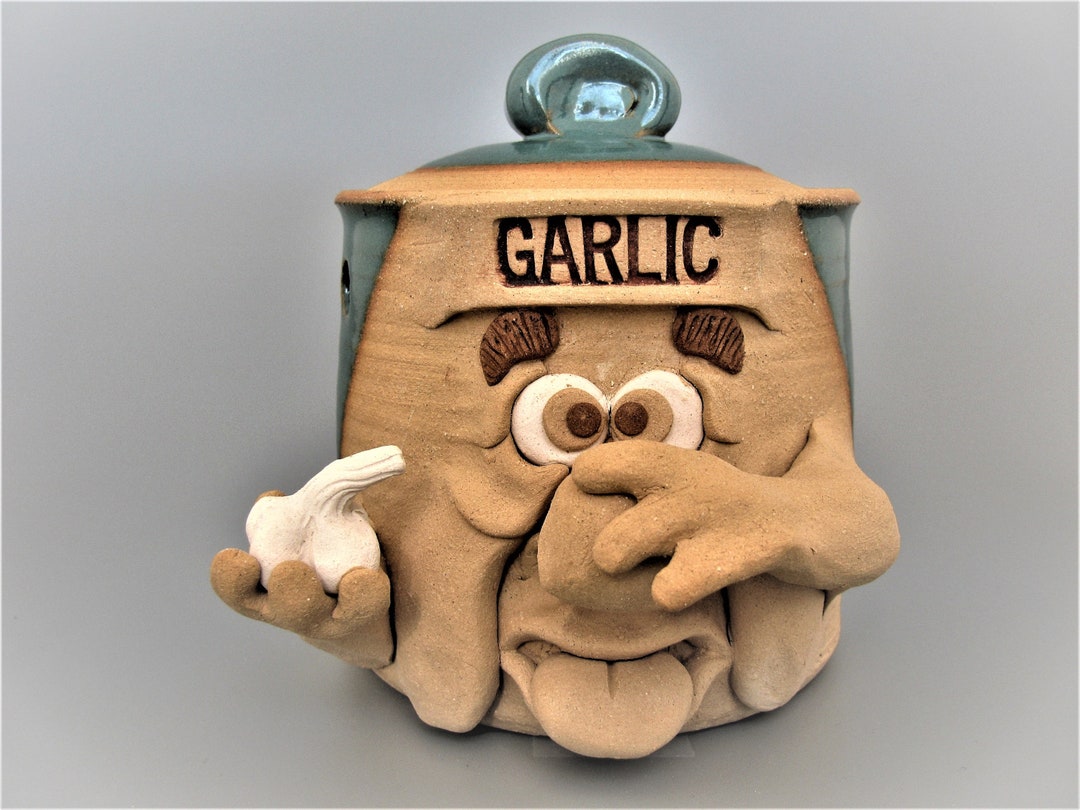 Handmade Stoneware Garlic Keeper: Humorous Kitchen Storage - Etsy