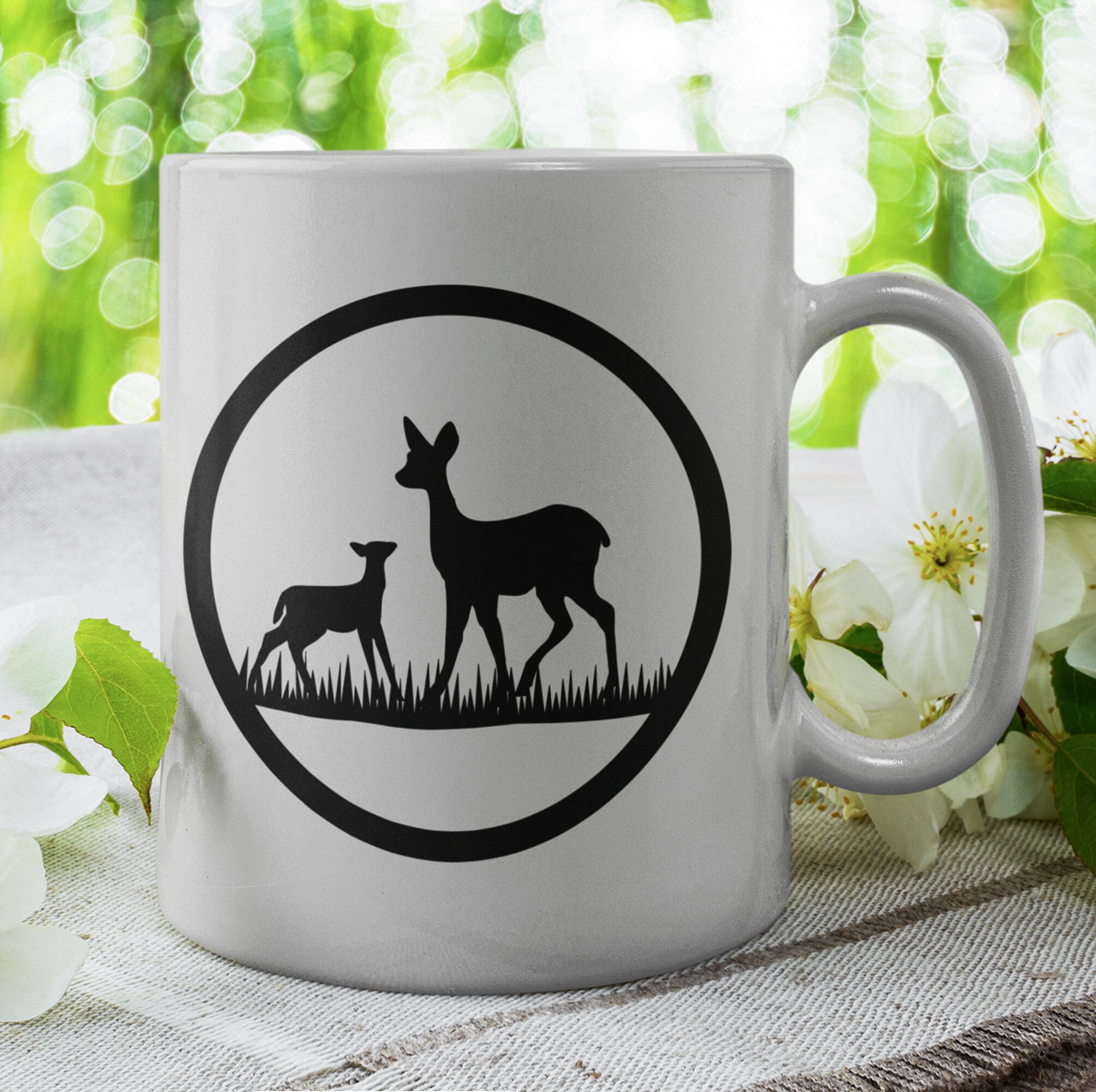 Deer Svg Files Country Svg Silhouette Baby Deer Mom and | Etsy