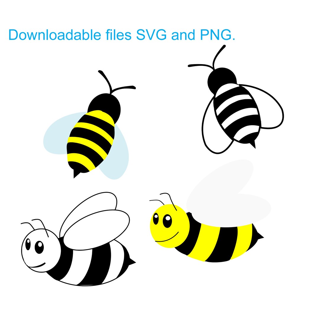 Bee Bundle Svg Files for Cricut, Bee Png, Honey Bee, Clipart, Cut File ...