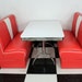 American Diner Furniture 50s Style Retro Booth Table & Red Nashville ...