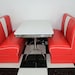 American Diner Furniture 50s Style Retro Booth Table & Red Nashville ...