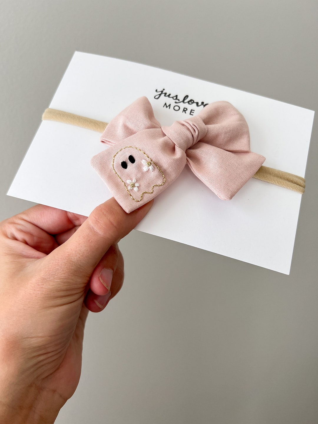 Ghost Bow Ghost Birthday Let's Go Ghouls Bow Hand - Etsy