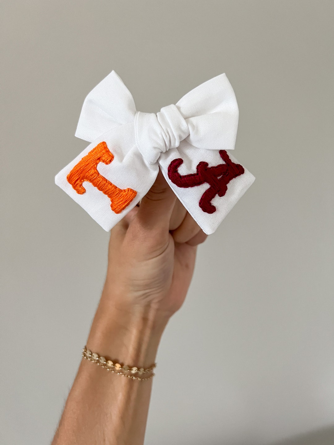 House Divided Bow Two Teams Bow Bow With Two Teams Vols - Etsy