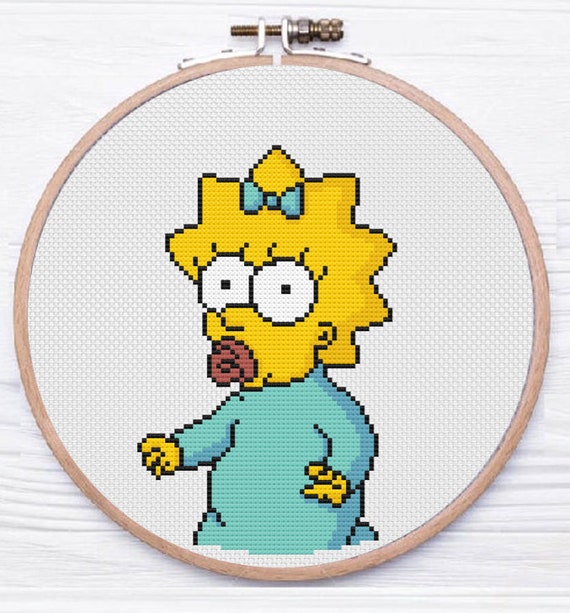 Maggie Simpson the Simpsons Cross Stitch Pattern PDF | Etsy