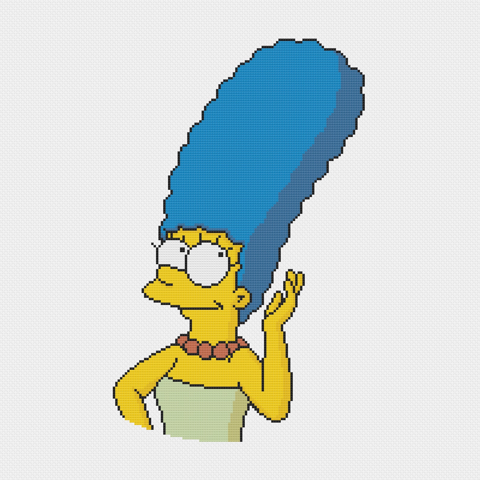 Marge Simpson, the Simpsons - Cross Stitch Pattern PDF - Etsy