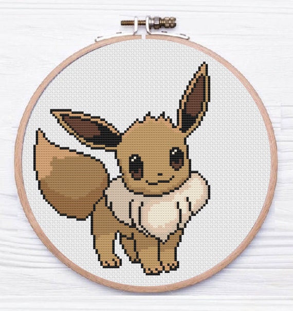 Eevee Pokemon Cross Stitch Pattern PDF | Etsy