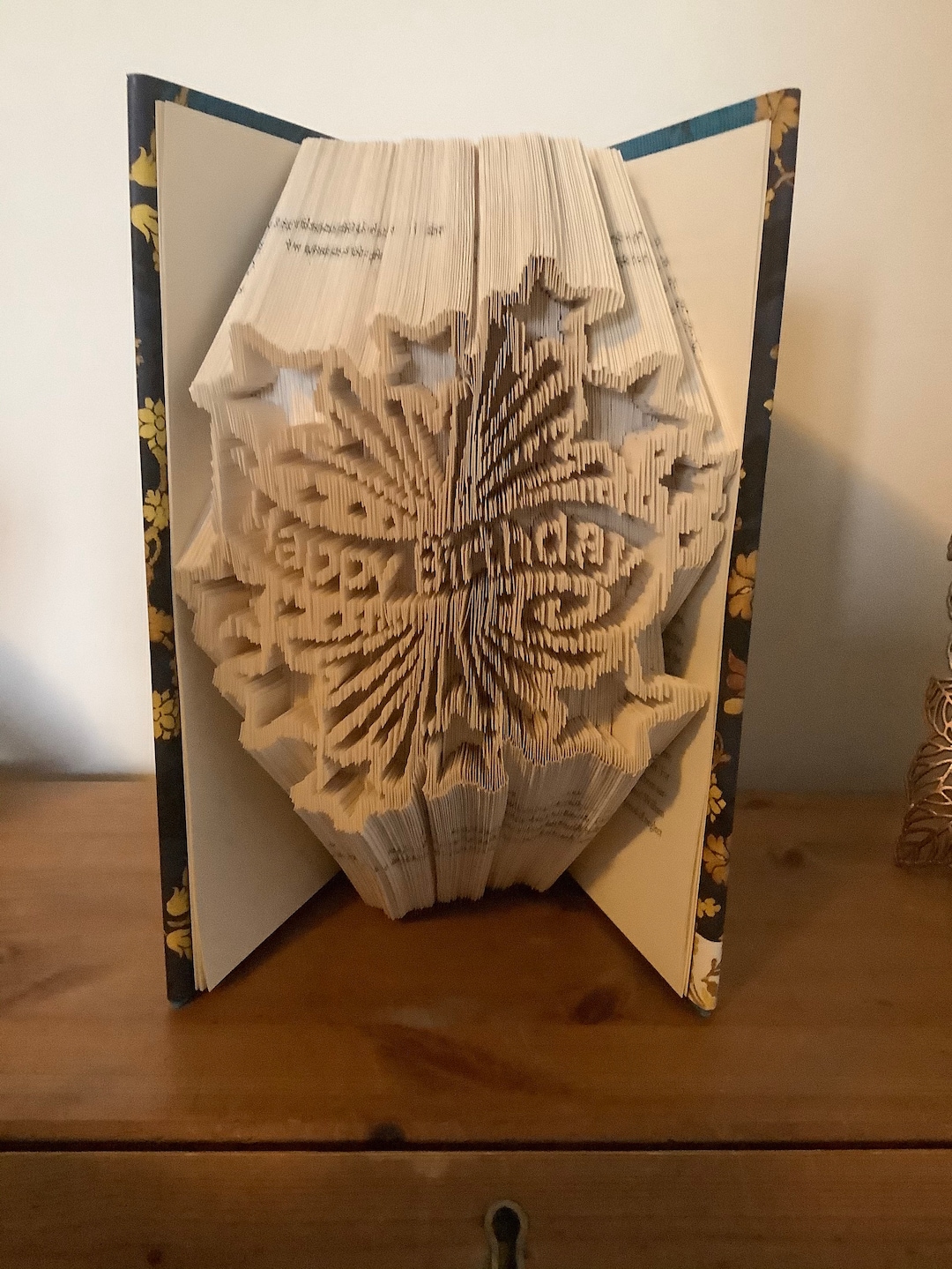 Feliz cumpleaños arte de libro doblado - Etsy España