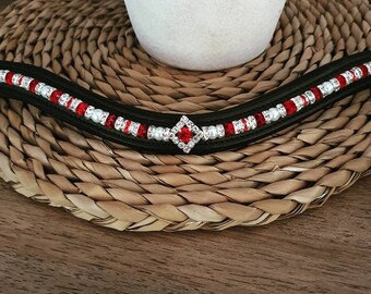 Red Crystal Browband - Etsy