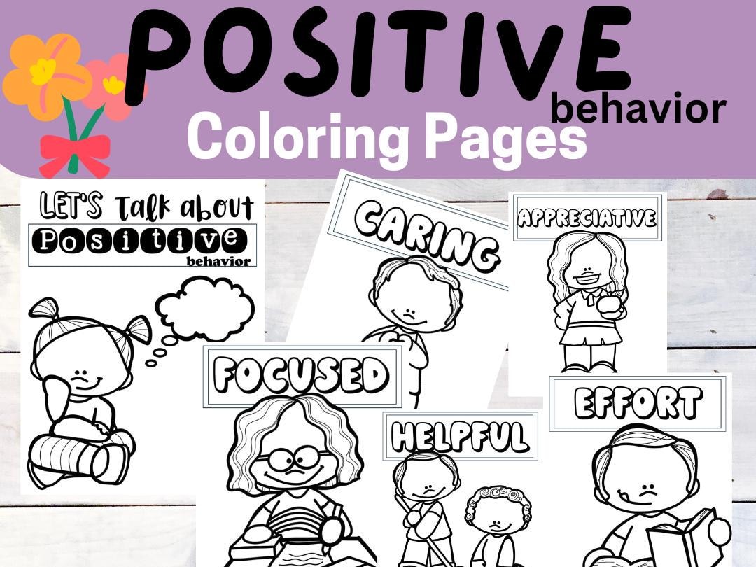 POSITIVE BEHAVIOR Coloring- Restaurant & Travel Activity for Kids ...