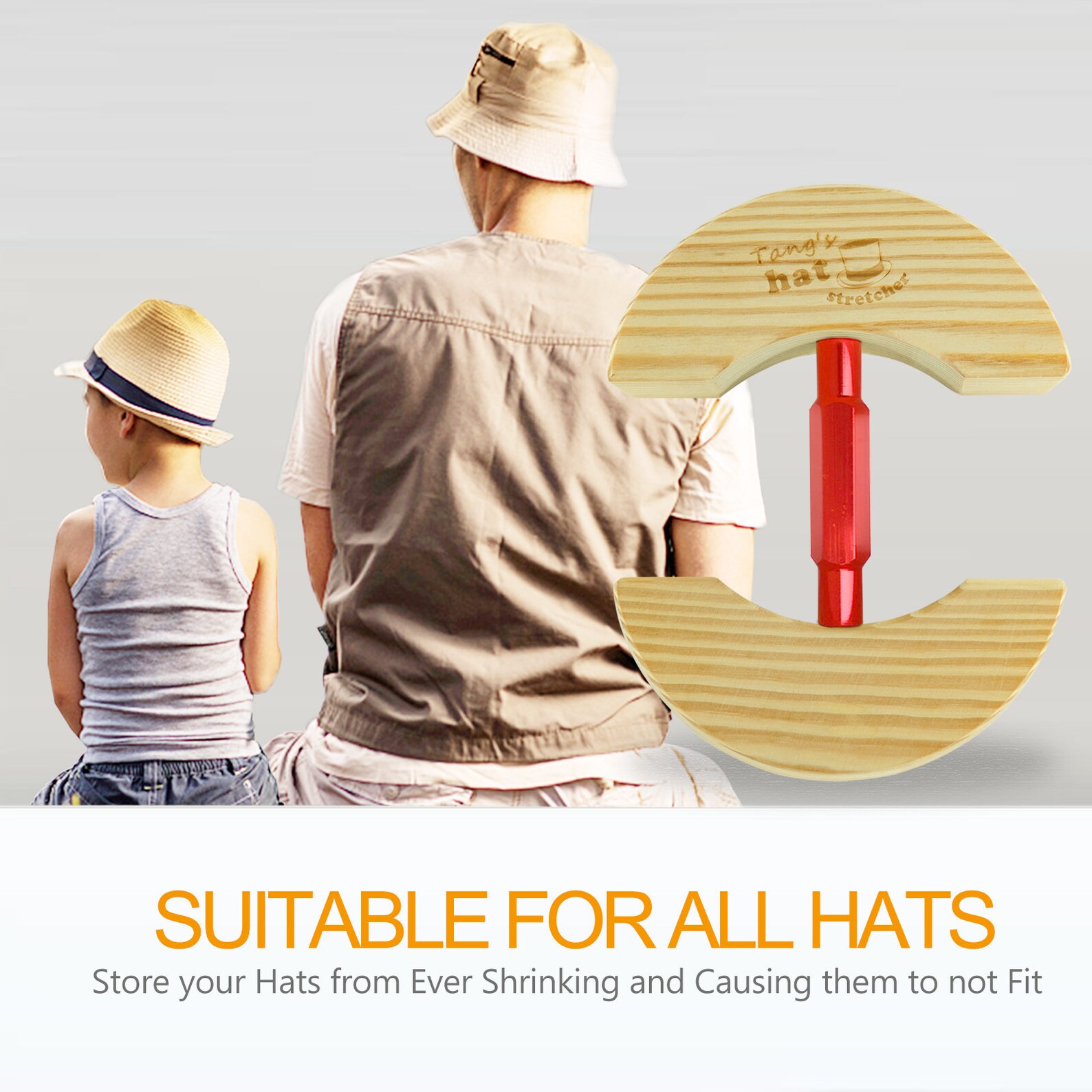 Tang's Cowboy Hat Stretcher Heavy Duty One Size Fits All Hat& Three ...