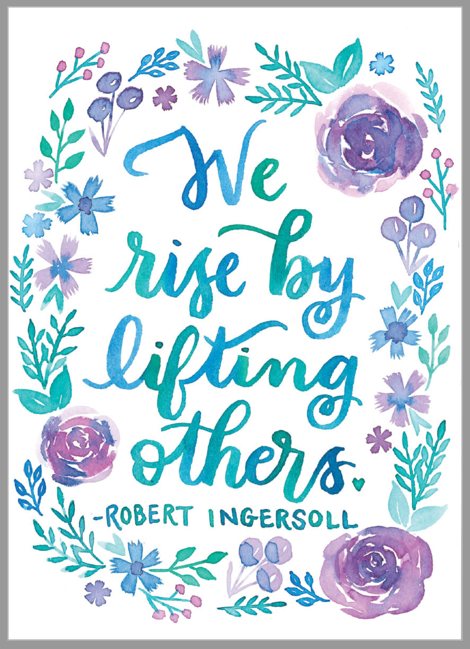 We Rise by Lifting Others Digital Download of Hand Lettered - Etsy