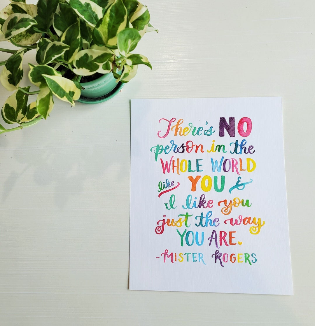 Printable Art, Mister Rogers Quote, There's No Person in the Whole ...