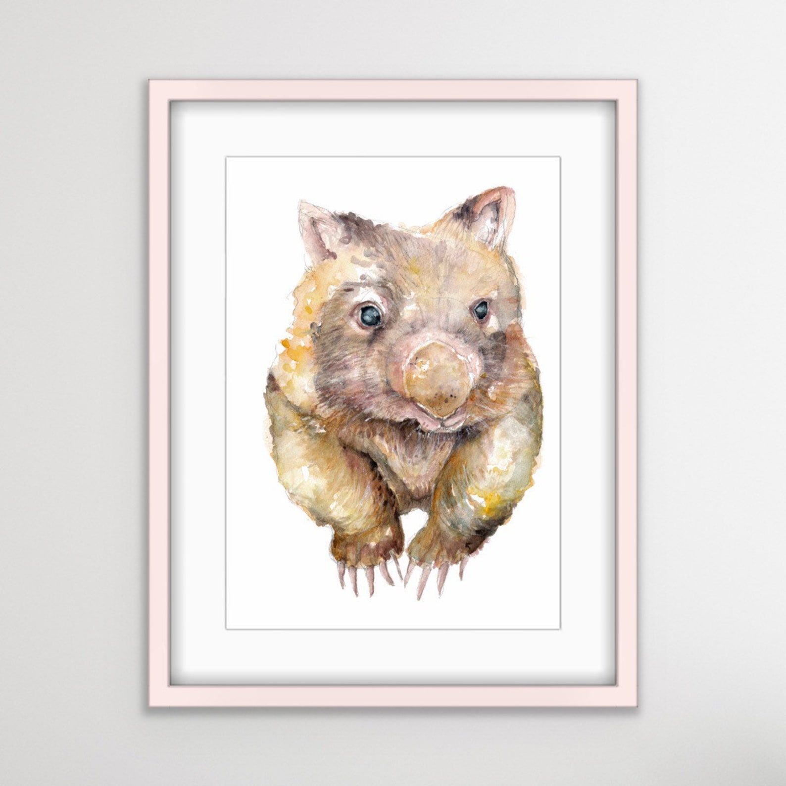 Wombat Art Print, Limited Edition, Giclee Print, Watercolour Art ...