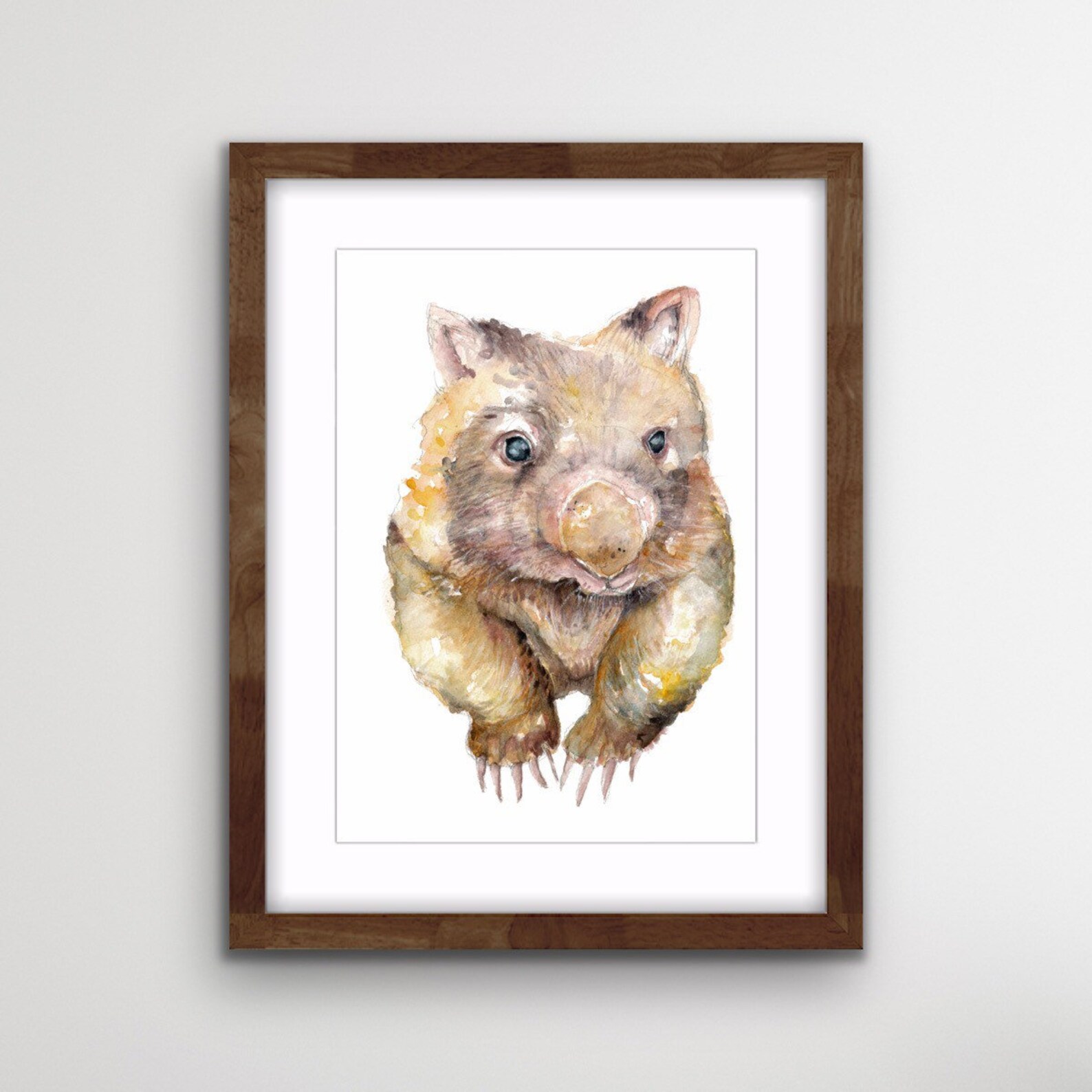 Wombat Art Print: Limited Edition Giclee Watercolour Painting - Etsy ...