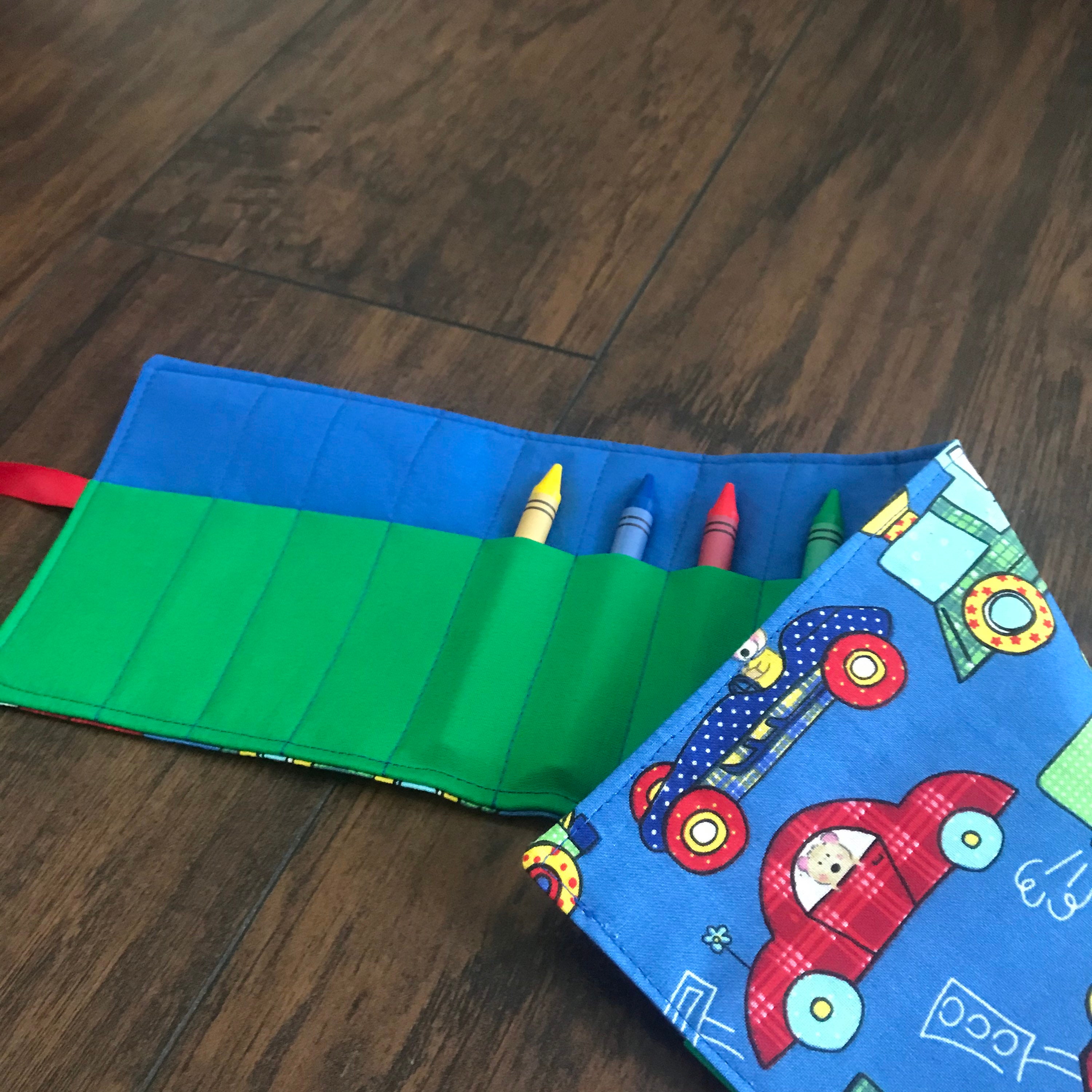 Crayon Roll Coloring Crayon Wrap Cars & Trucks Craft - Etsy