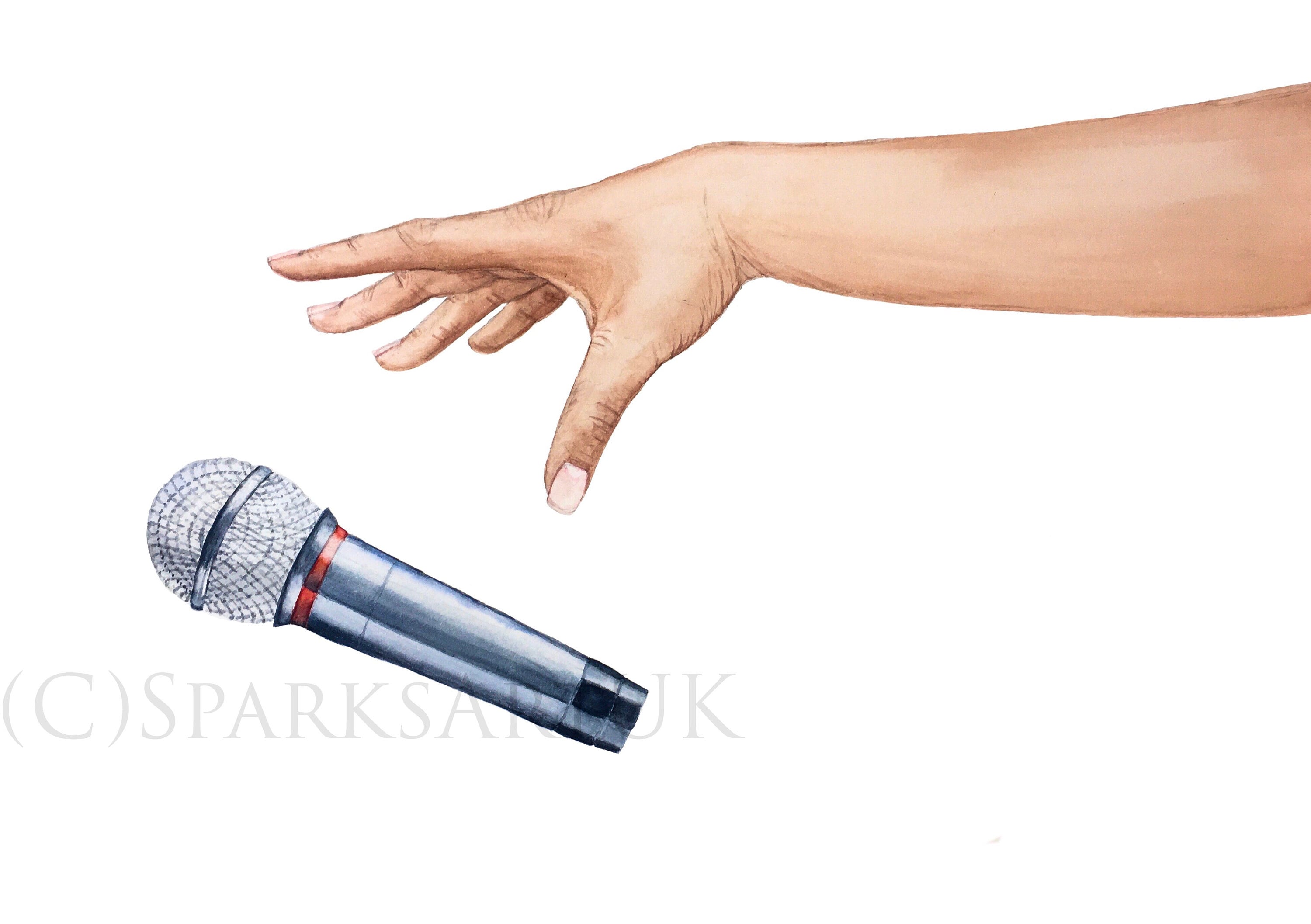 Mic Drop - Fabulous Giclee Fine Art Print of Original Watercolour ...