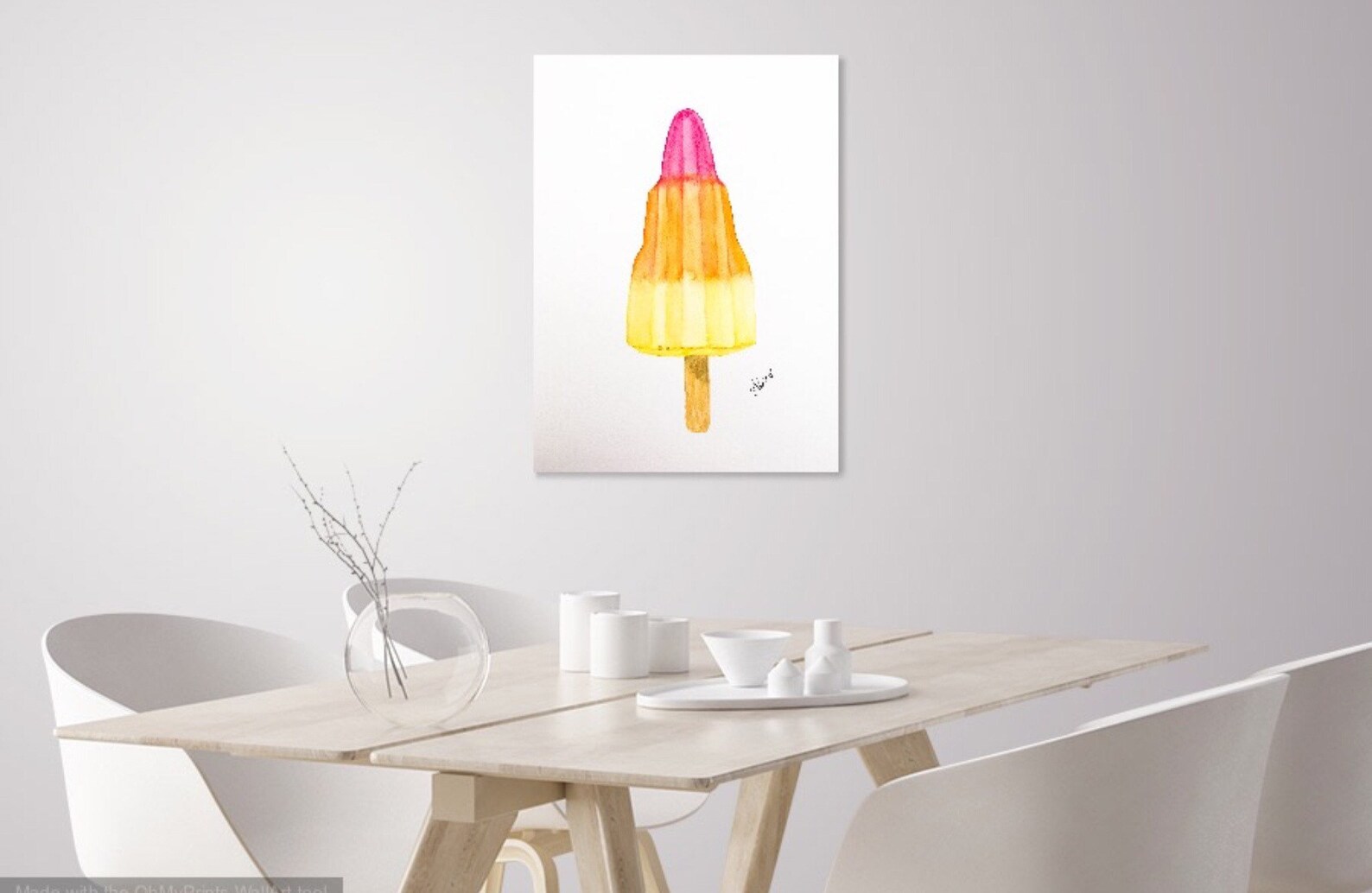 Rocket Ice Lolly - Print of Original Watercolour Painting - Etsy