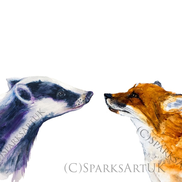 Fox and Badger - Etsy