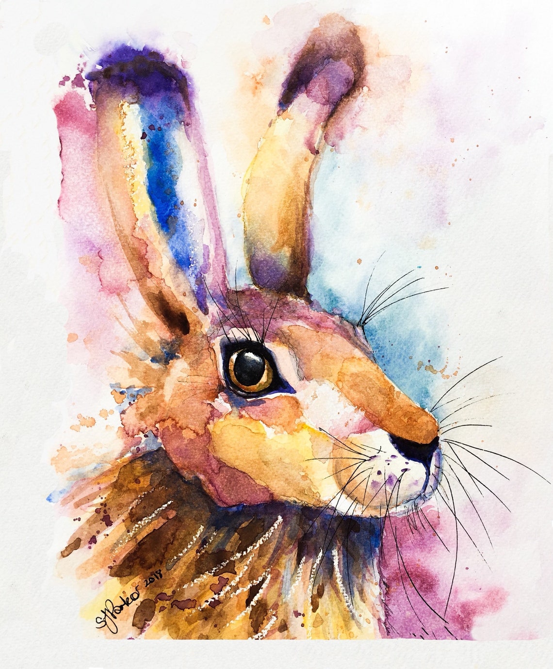 March Hare Watercolour Giclee Print of Original Painting - Etsy