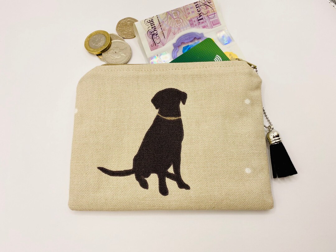 Black Labrador Zipped Coin Purse, Small Purse, Zipped Dog Pouch ...