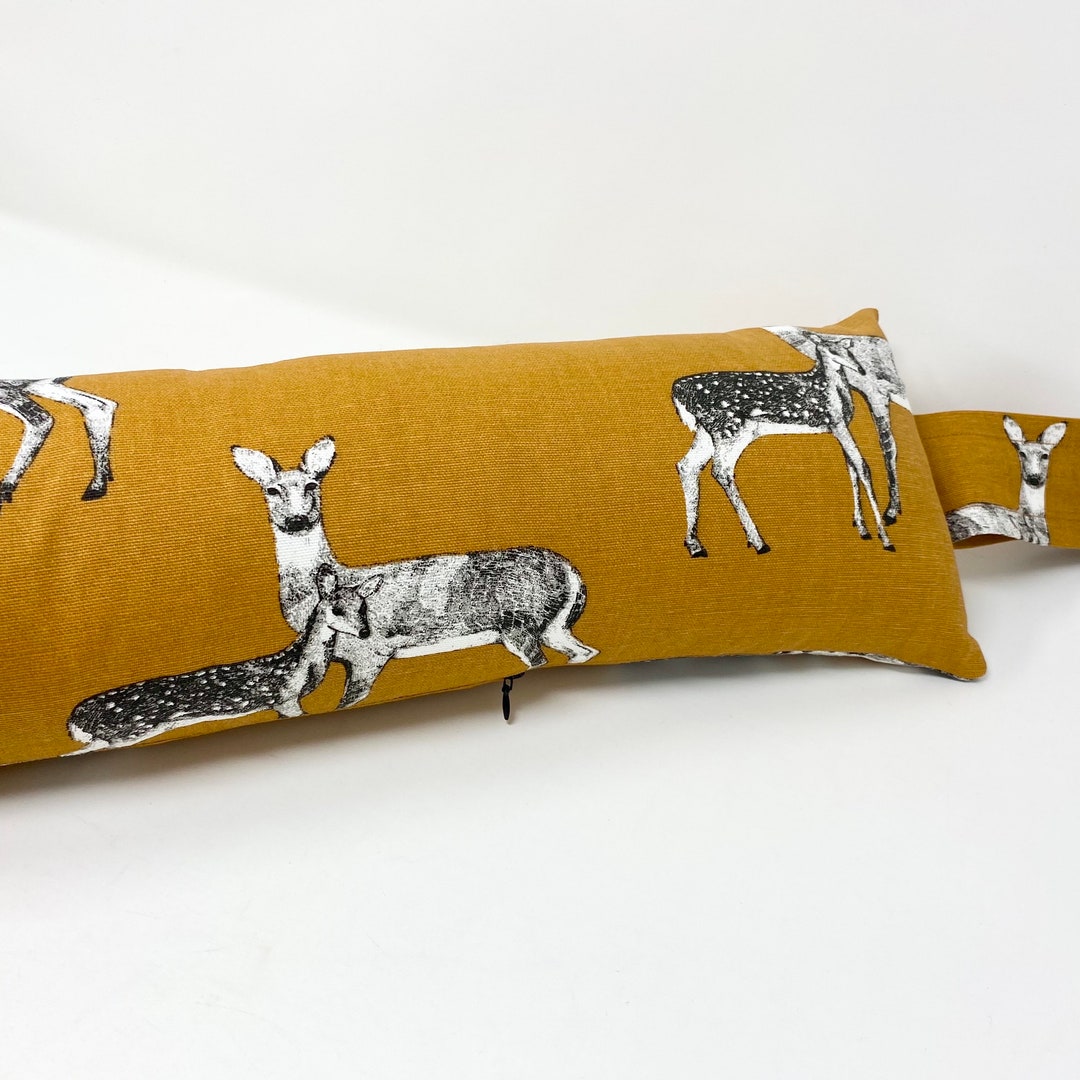 Deer Draft Excluder, Burnt Orange Draft Excluder With Removable Cover ...