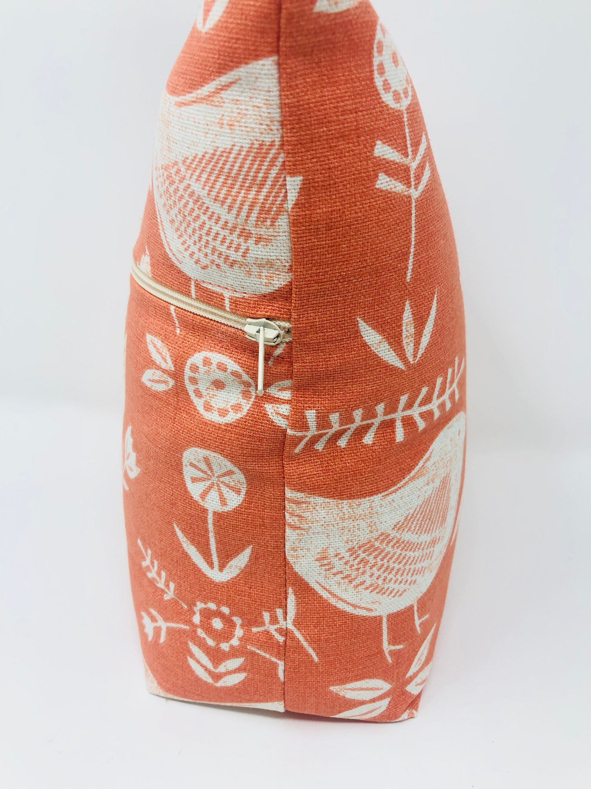 Scandi Burnt Orange Bird Door Stop, Bird Print, Heavy Cotton Fabric ...