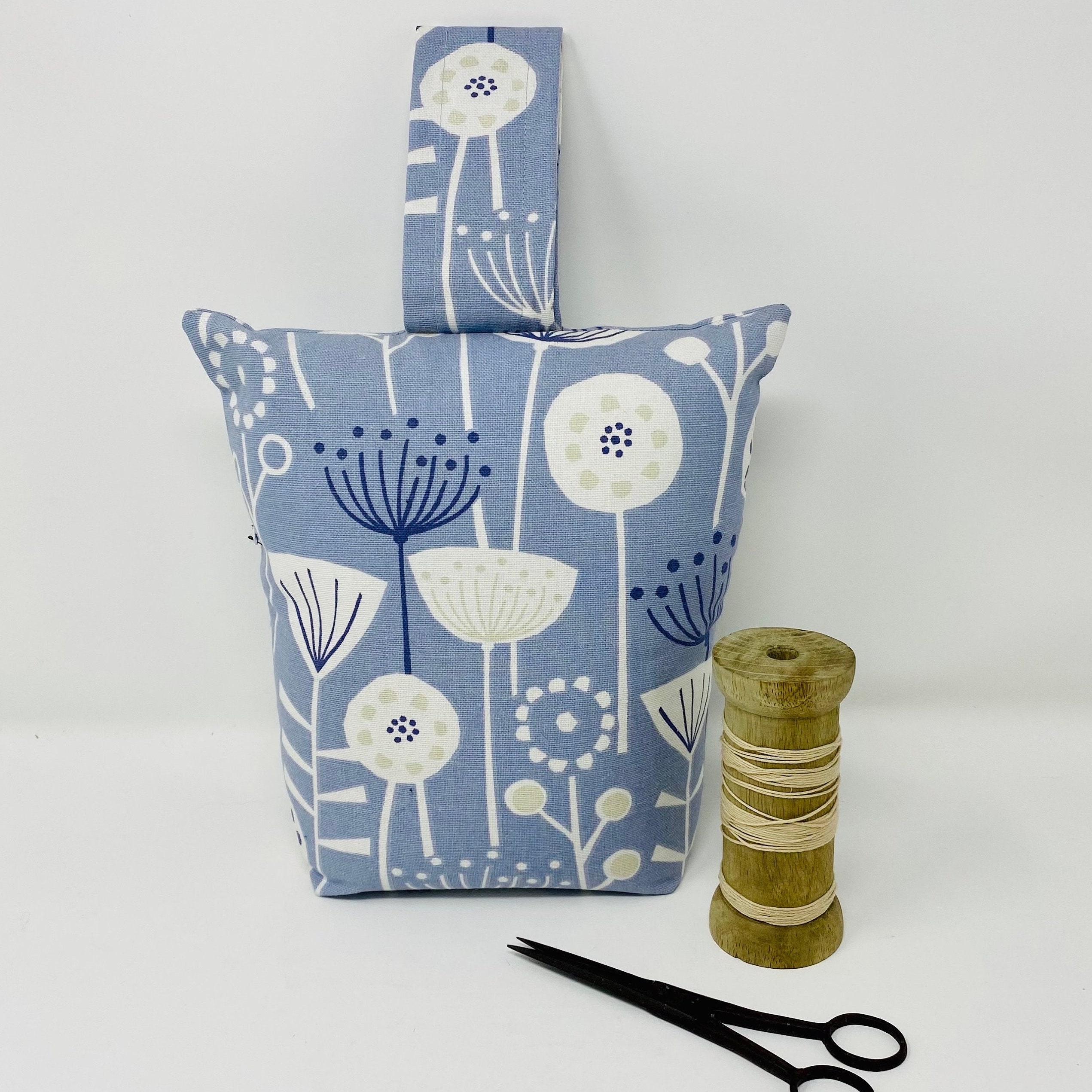 Blue Scandi Flower Door Stop, Perfect Home Decor Gift, Fabric Door ...