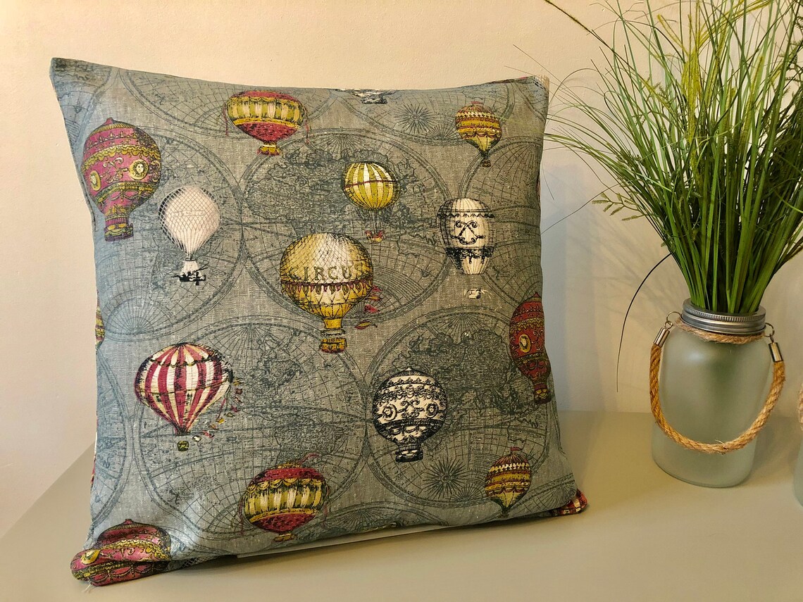 Hot Air Balloon Cushion Steam Punk Design. Steampunk Cushion - Etsy UK