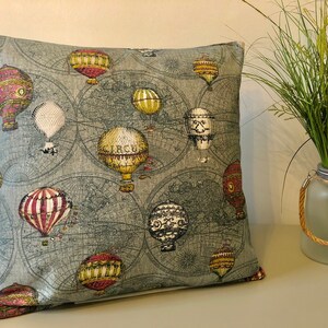 Hot Air Balloon Cushion, Steam Punk Design. Steampunk Cushion Cover in ...