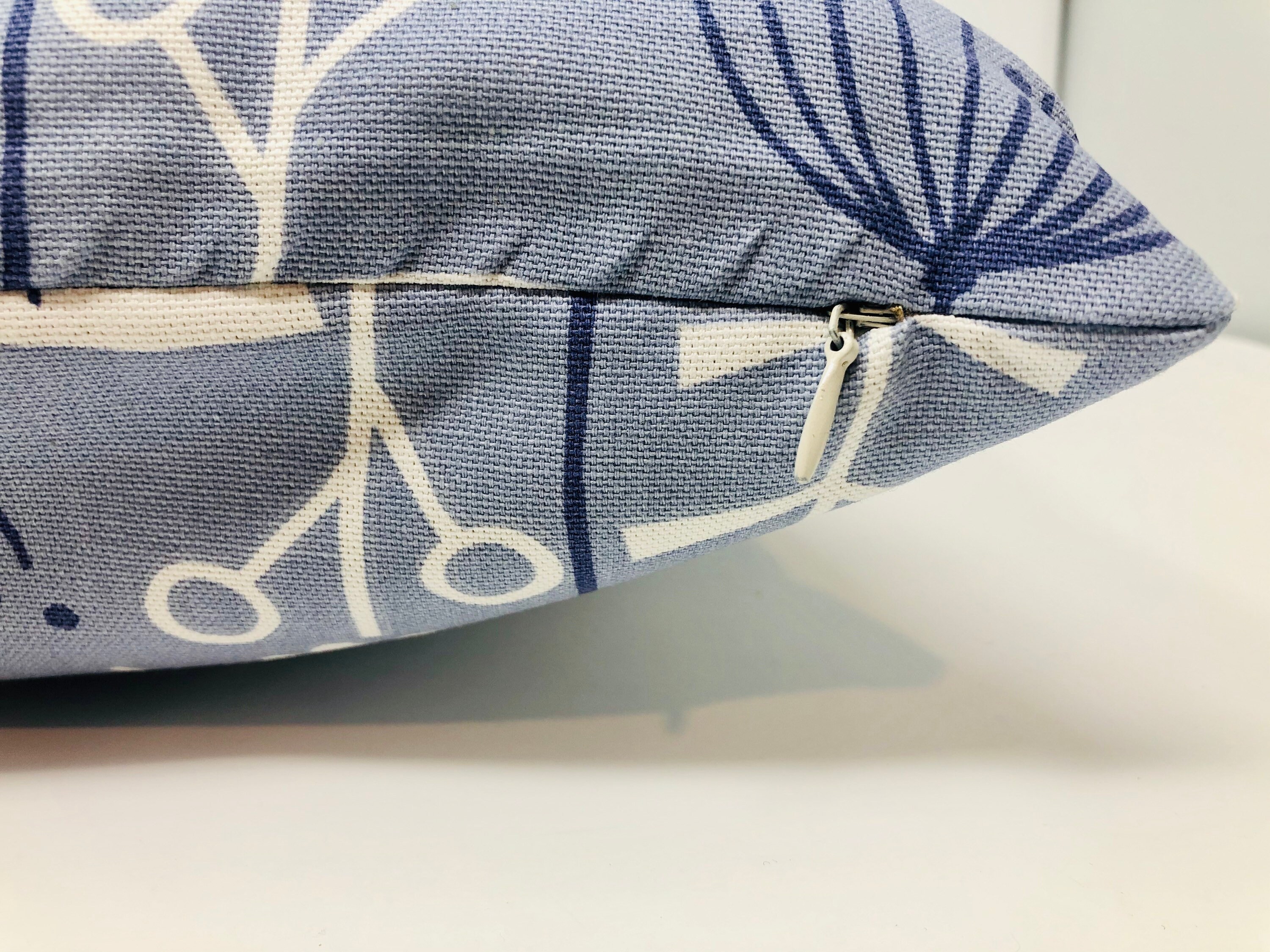 Scandi Blue Flower Cushion Cushion Cover Double sided | Etsy