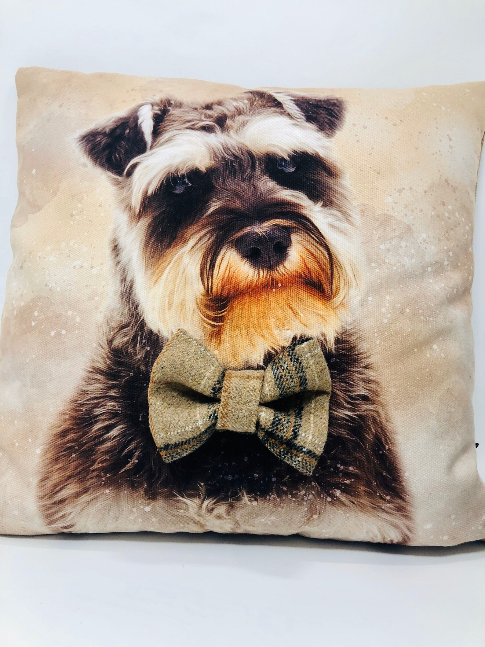 Miniature Schnauzer Cushion, Miniature Schnauzer Gift for Her, Dog ...