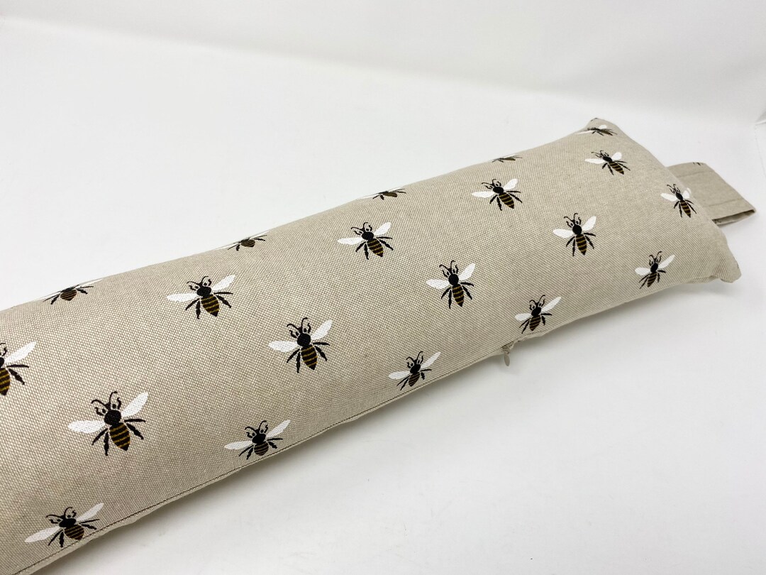 Bumble Bee Long Draft Excluder, Bee Print, Heavy Cotton Fabric, Honey ...
