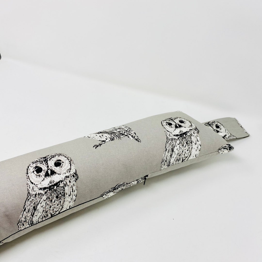 Grey Owl Draft Excluder Owl Print Heavy Cotton Fabric Gift - Etsy