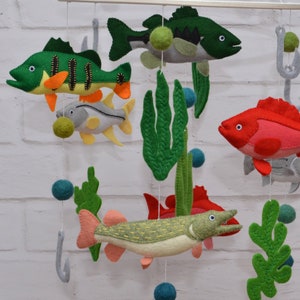 Crib Mobile Fishing. Baby Mobile. Fishing Baby Shower Gift. Newborn ...