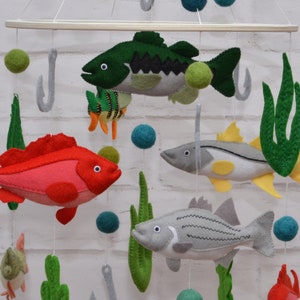 Crib Mobile Fishing. Baby Mobile. Fishing Baby Shower Gift. Newborn ...