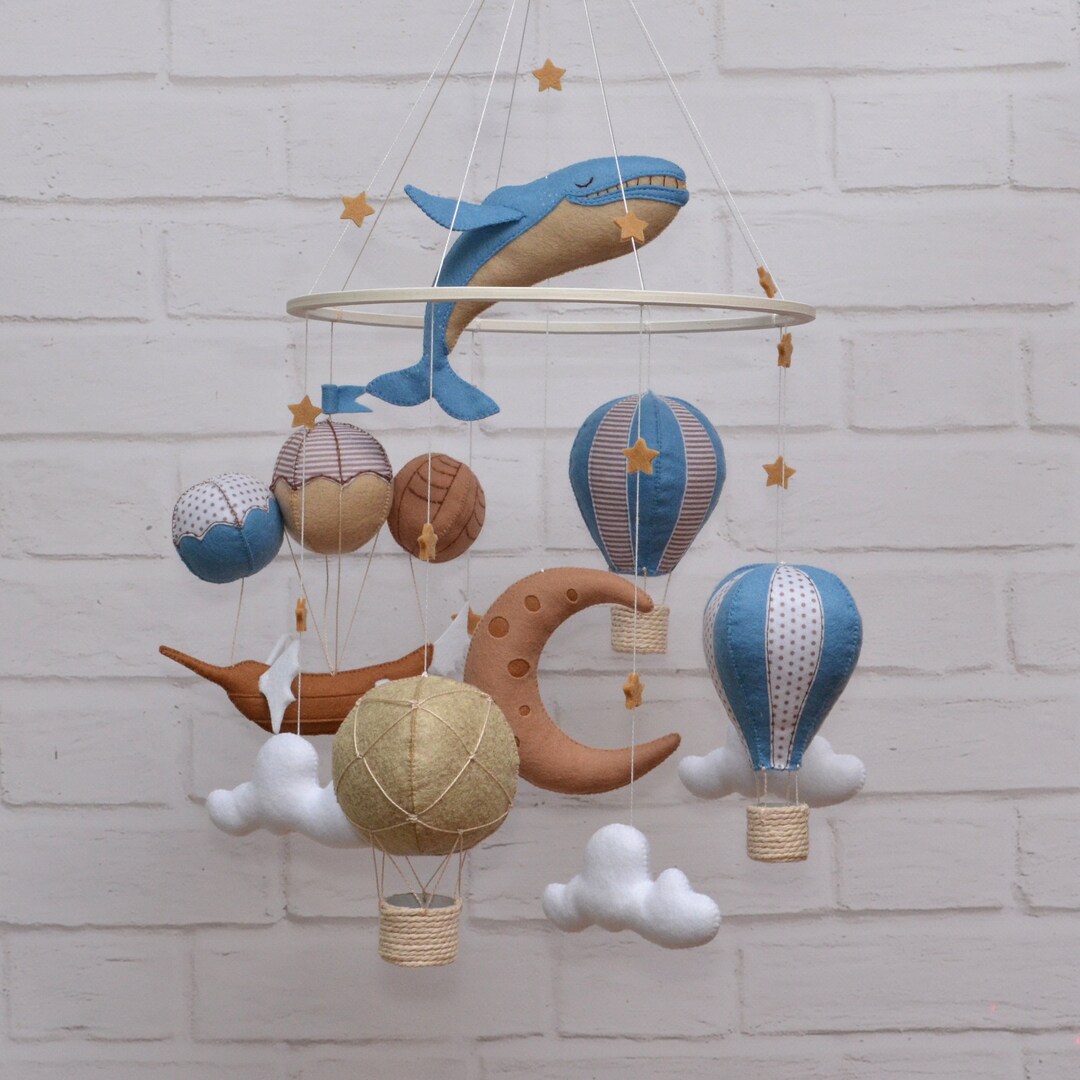 Baby Mobile. Crib Mobile. Baby Shower Gift. Whale. Balloons Nursery ...