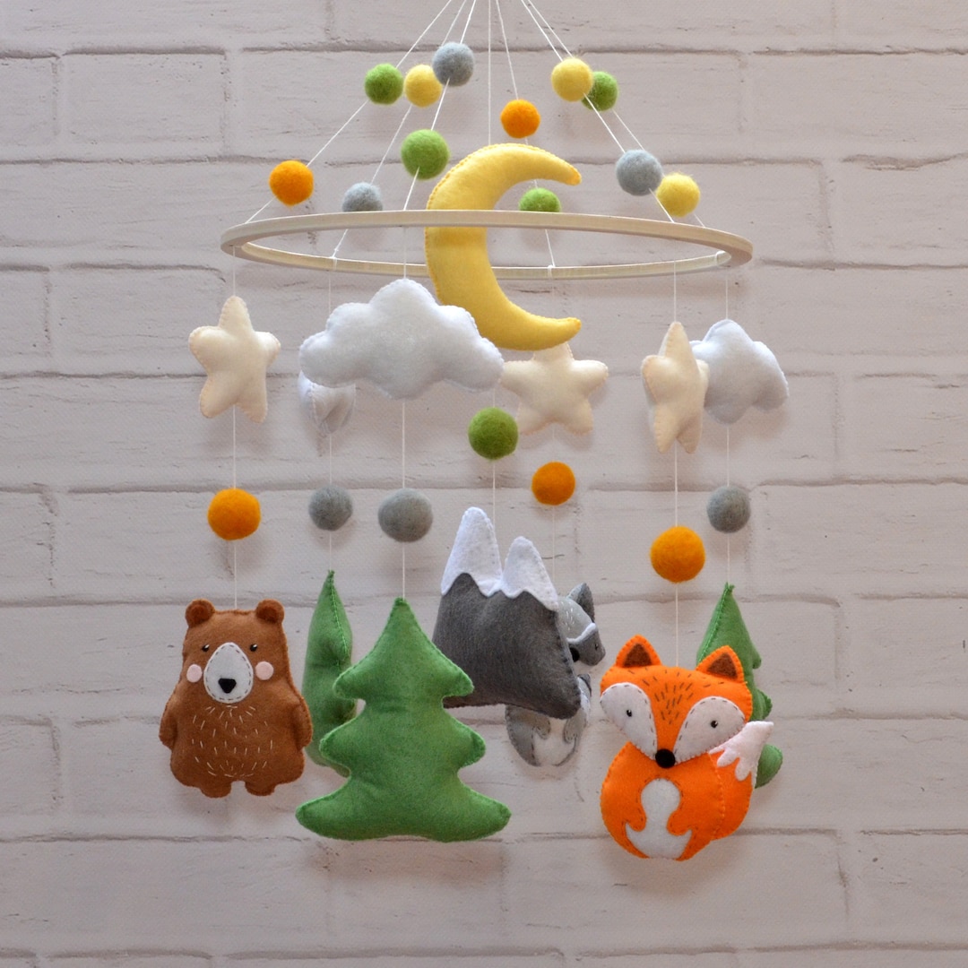Baby Mobile Woodland. Crib Mobile. Nursery Decor Forest Animals ...